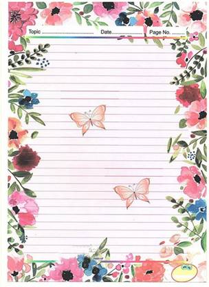 Flipkart.com | Easybuy A4 One Side Ruled Designer sheets One Side Ruled ...