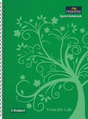 FREEMIND Spiral A4 Notebook Single Line (3 Subject) 240 Pages Price in ...