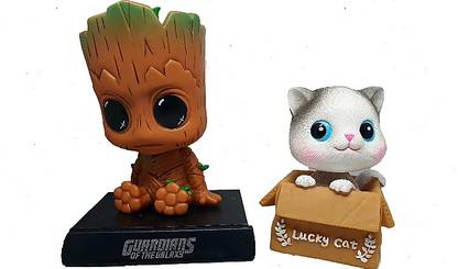 Daiyamondo Gurdian Of Galaxy Groot With Lucky Cat2 Big Size Bobble Head ...
