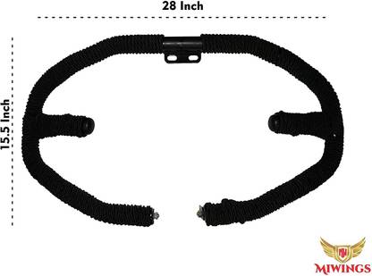 Miwings Leg Guard Front Bike Safety Crash Bar-Rod with Wrapped Rope ...