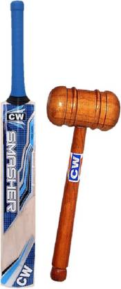 CW Smasher Blue Kashmir Willow Cricket Bat Full Size with Knocking ...