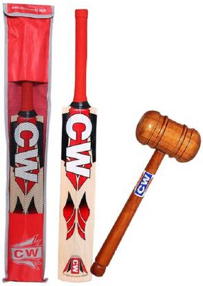 CW HI TECH Kashmir Willow BAT with Mallet at Genuine Kashmir Willow Bat ...