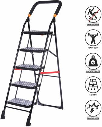 DPH 5 Step Ladder, Heavy duty, Foldable, Multi Step Ladder, Safety Lock ...