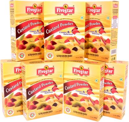 Five Star Custard Powder Strawberry (100g x 7) Custard Powder Price in ...