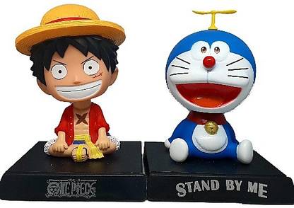 Daiyamondo One Piece With Japanese Cartoon Doremon Big Size Bobble Head - Action Figure Moving ...