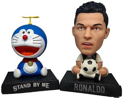 Daiyamondo Doremon With Football Player Ronaldo Big Size Bobble Head ...