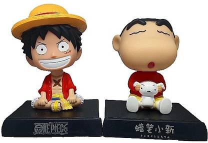 Daiyamondo One Piece With Shin Chan Eye Closed Big Size Bobble Head - Action Figure Moving Head ...