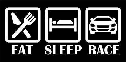 Eat Sleep Race Sticker
