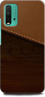 INDICRAFT Back Cover for REDMI 9 Power BROWN, LEATHER TEXTURE, WOODEN ...