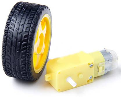 arduino M146 smart Car Robot Plastic Tire Wheel with DC 3-6v Gear Motor ...