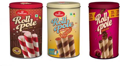 Haldiram's Haldiram Roll Pole Wafer Rolls Pack of 3 Wafer Rolls Price ...