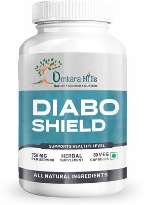 Omkara Hills Diabo Shield Capsules- Ayurvedic Diabetes Control Medicine ...