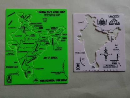 AISH INDIA MAP STENCIL AND OUTLINE STENCIL( SET OF :2) AR003 india map ...