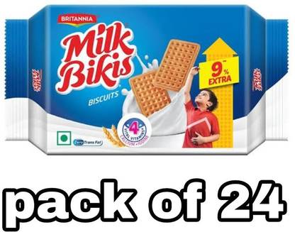 BRITANNIA Milk bikis milk biscuits pack of 24 Plain Price in India ...