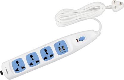 OREVA POWER LINK/EXTENTION BOARD/POWER STRIP 3 WAY WITH 2 USB 1.5 METER ...