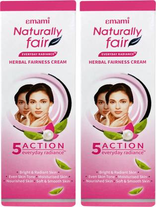 EMAMI Naturally Fair Fairness Herbal Fairness Cream Pack of 2 - Price ...