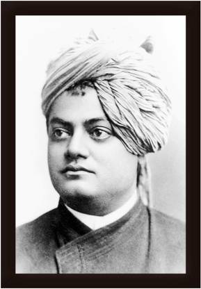 Braj Art Gallery Swami Vivekananda Portrait B&W Photo Frame Digital ...