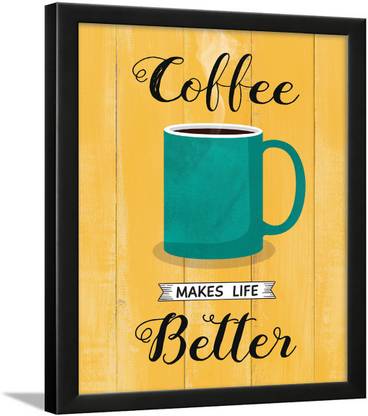 Coffee Quotes Wall Frames - Coffee Posters for Wall with Frame - Coffee ...