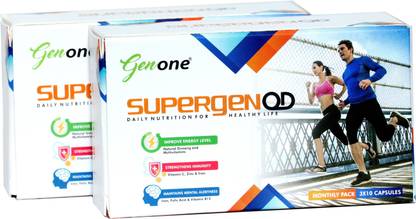genone Supergen OD Multivitamin with Ginseng, Vitamin A, B, C, D3, E ...