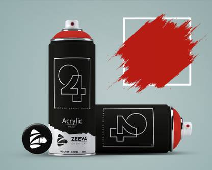 24 Acrylic Bright Red Spray Paint 400 ml Price in India - Buy 24 ...