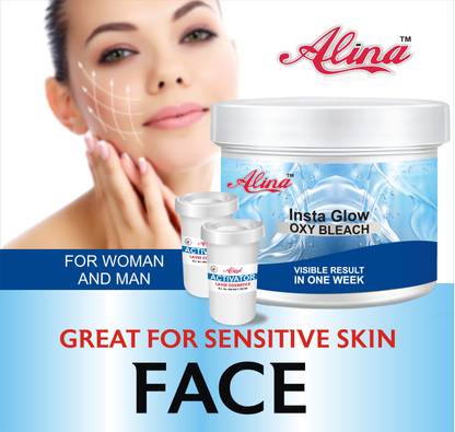 Alina FACE GLOWING INSTA GLOW OXY BLEACH CREAM (250G) FOR DARK SPOT ...