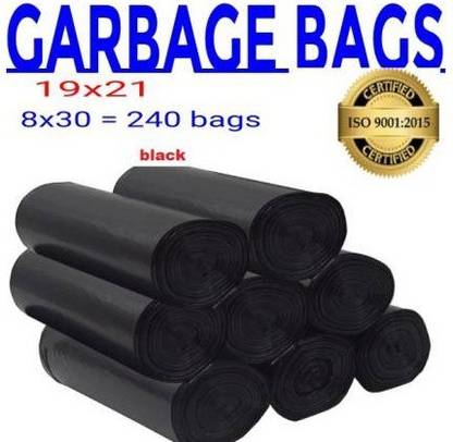 Elegant E_8R_Black_240(units) Medium 13 L Garbage Bag Price in India ...