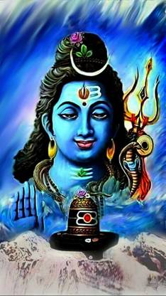 Shiv ji Wall Sticker Poster self Adhesive god mahadev Wall Posters(Size ...