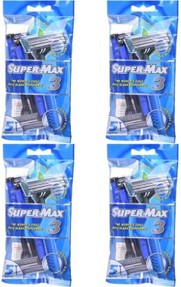 Supermax SuperMax3-(Pack Of 4 :: 20 Razors) with 5 Triple Safety Manual ...