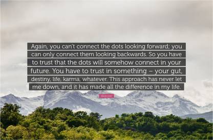 Connecting The Dots Steve Jobs Motivational Quote Poster Paper Print ...