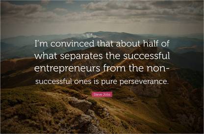 Perseverance Steve Jobs Motivational Quote Poster Paper Print - Quotes ...