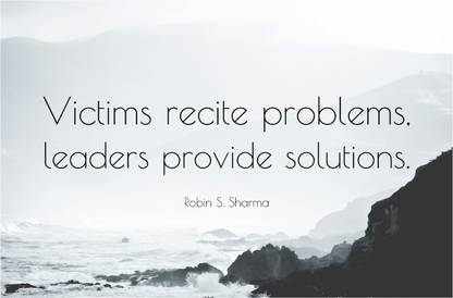 Leaders Provide Solutions Motivational Quote Poster Paper Print ...
