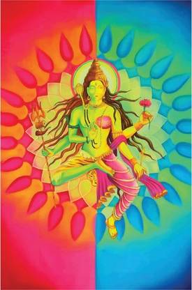 Shiva Parvati 'Ardhanarishvara' Poster Paper Print - Religious posters ...