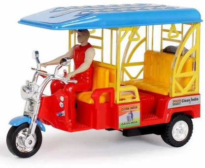 centy E-Rickshaw Pull Back Vehicle, 1 Pull Back Vehicle, Multicolour ...