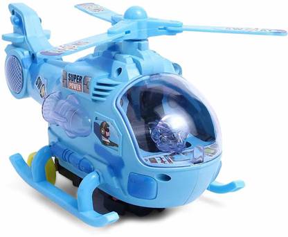 mega shine Battery Operated Helicopter Toy with Colorful Lights and ...