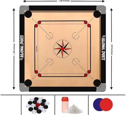 VPHUB Wooden Carrom Board 26 board game with goti 50 cm Carrom Board ...