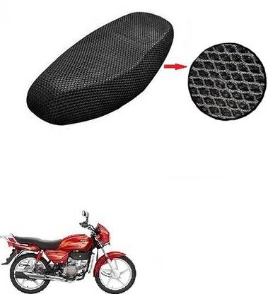 vehicle hub HUB-MESH-CVR-093 Single Bike Seat Cover For Hero Splendor ...