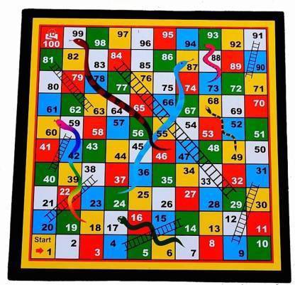 A S Wooden Ludo + Snake & Ladders 2 in 1 Combo With One Set Of Plastic coin & Dice board Game ...