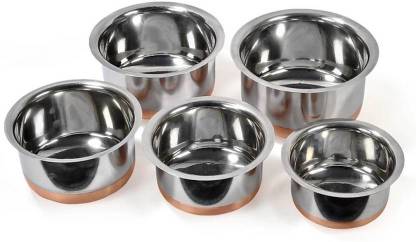 GIRGIT stainless steel tope copper bottom Cookware set/ Container pot ...