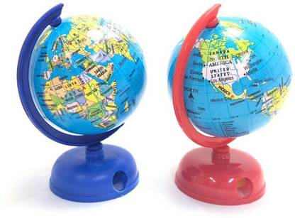Mubco Small World Globe With Pencil Sharpener | 9 cm / Pack of 2 Globes ...