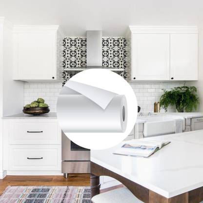 MH Decor Matt Finish White Vinyl Large Self Adhesive Sticker Price in ...