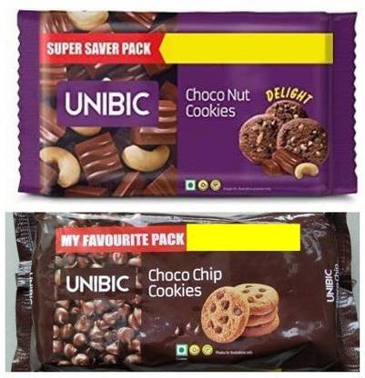 UNIBIC Choco chip | Choco Nut 500gm (Pack of 2 - 500 GRAM) Cookies ...