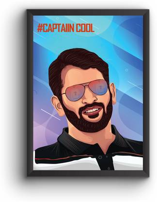 Captain Cool MSD Paper Print - Sports posters in India - Buy art, film ...