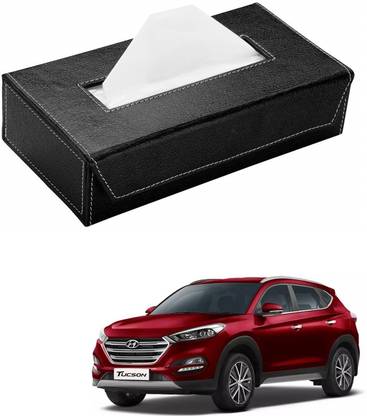 AuTO ADDiCT Car Tissue Box Paper Tissue Holder Black with 200 Sheets ...