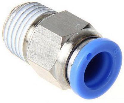 AKARI PC Male Straight CONNECTOR 8mm Tube OD X 1/2" Inch Male Thread PU ...