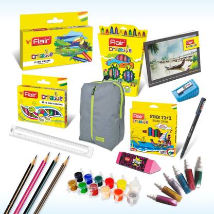 Flipkart.com | Flair Creative Premium Kit with Grey Bag - Art Set