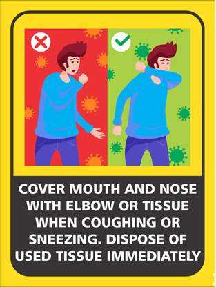 WALLPIK Cough - Sneeze – Protection – Cover Your Mouth And Nose - Wear ...