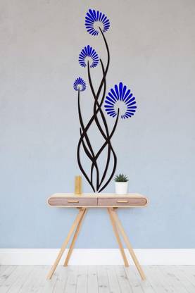 JSS DECORATIONS DESIGNS 3d diy blue flower wall stickers for home decor ...