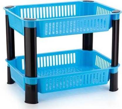 RANIC Rack Premium Plastic 2 Steps Kitchen Stand Rack Basket for Office ...