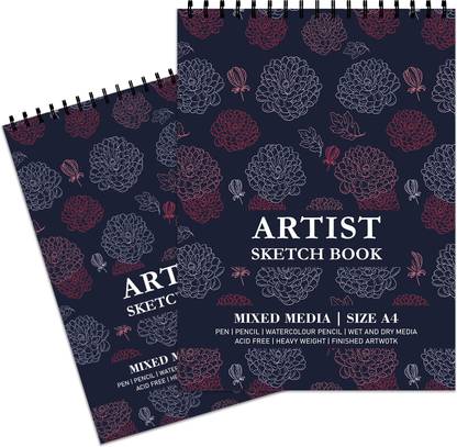 Paper Parwana Random Pattern Artist Sketch Drawing Book A4 Size 50 ...