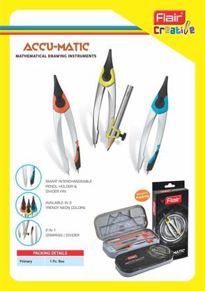 Flipkart.com | Flair ACCUMATIC MATHEMATICAL DRAWING INSTRUMENT Geometry ...